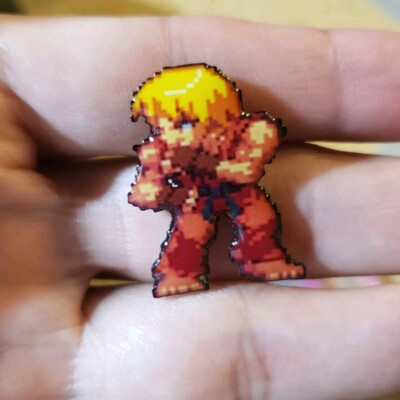 Street Fighter, Ken Masters, Pixelated Pin | eBay