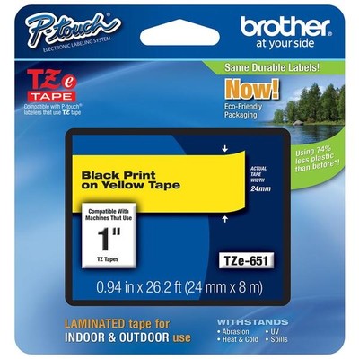 GENUINE NEW BROTHER TZE-651 Brother TZe Label Tape Cartridge TZE651 ...
