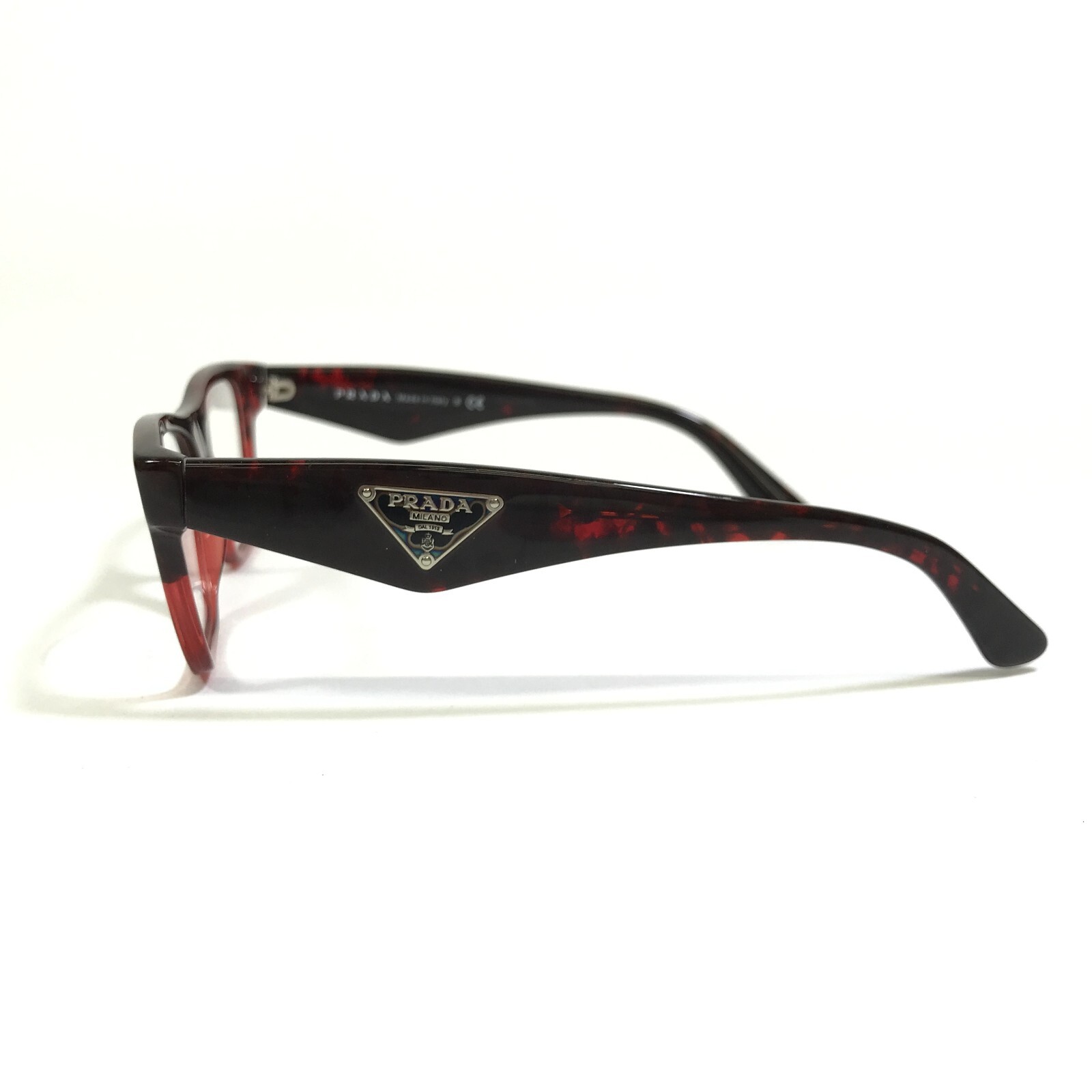 PRADA Eyeglasses Frames VPR 20Q RO0-1O1 Brown Red Tortoise Square 50-16-140 | eBay