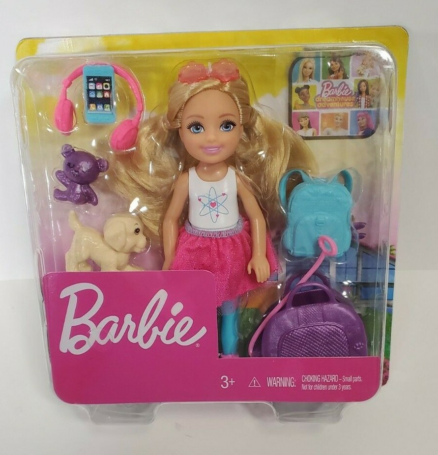 NEW 2019 Barbie Chelsea Travel Set Doll DREAMHOUSE ADVENTURES Mattel # ...