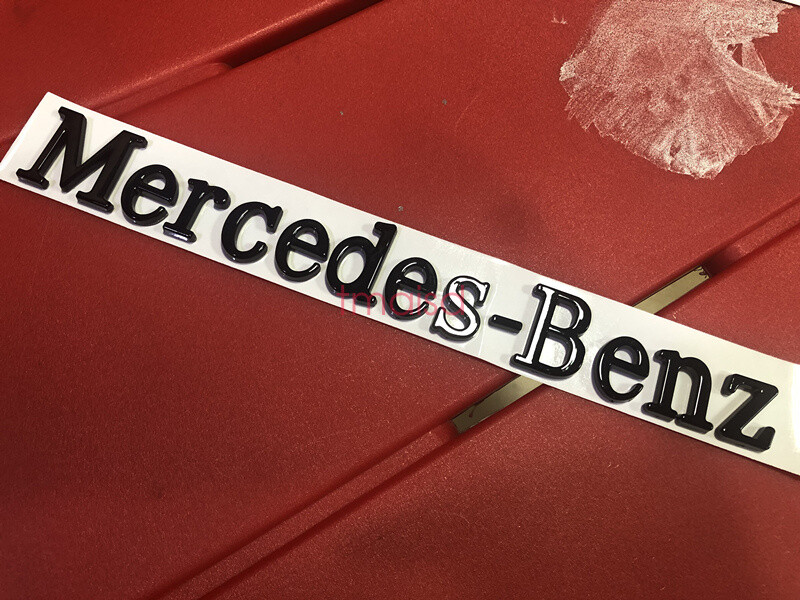 Glossy Black Mercedes Benz" Letters Trunk Emblem Badge Sticker for ...