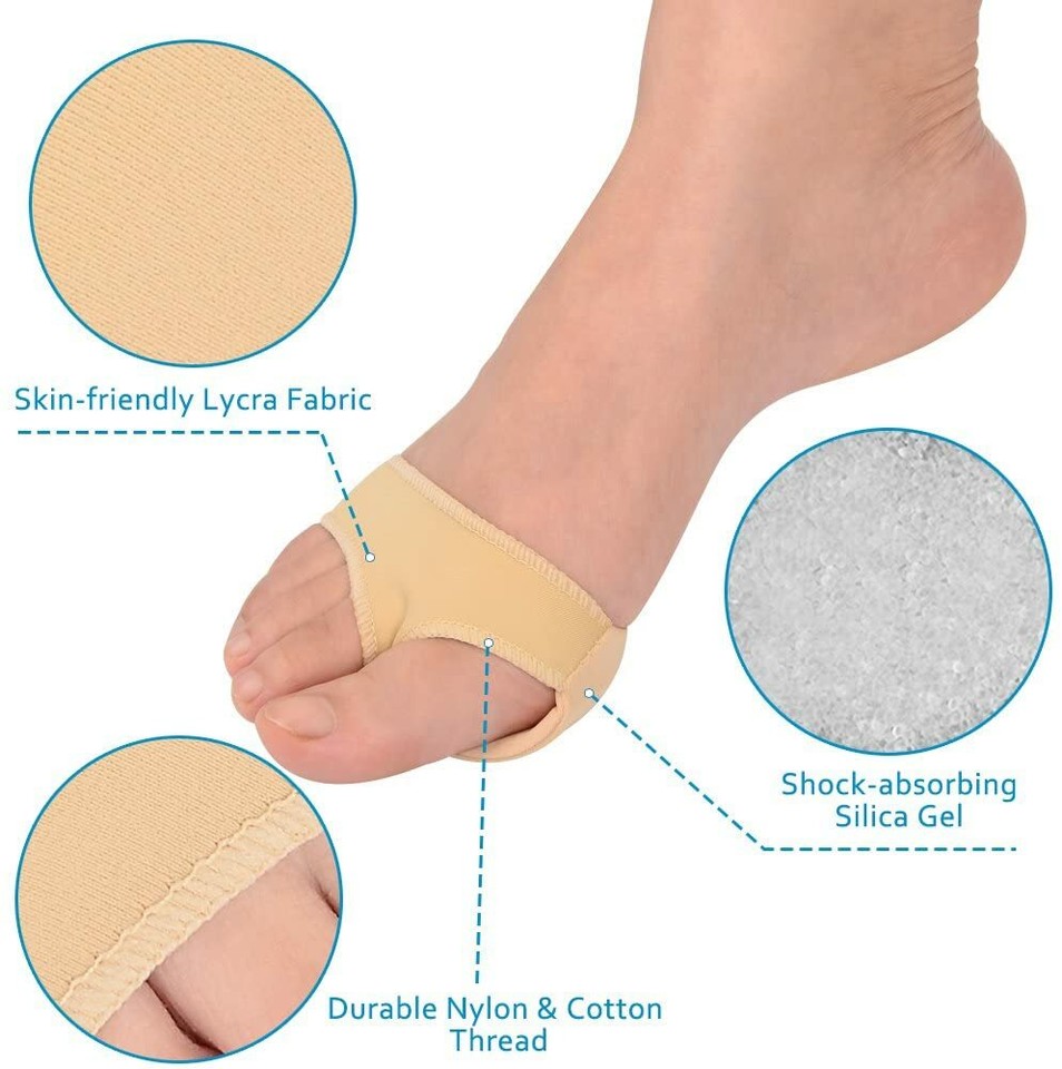 Foot Cushion Metatarsal Pads Soft Gel Protector Pain Relief Big Toe ...