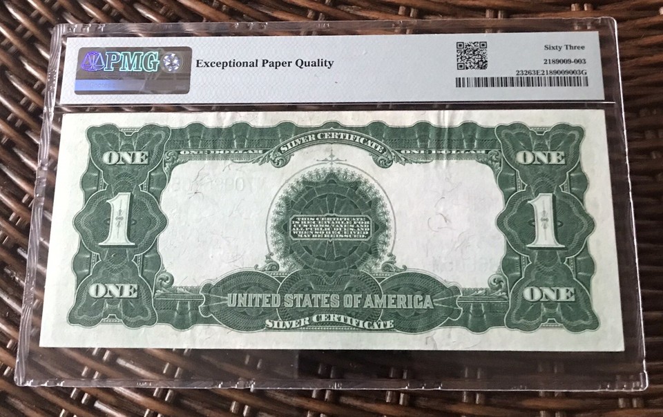 1899 $1 SILVER CERTIFICATE “BLACK EAGLE “PMG 63 EPQ (EXCEPTIONAL PAPER ...