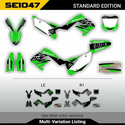 Graphics Kit Restyle Kawasaki KX125 KX250 2003 2004 2005 2006 2007 2008 ...