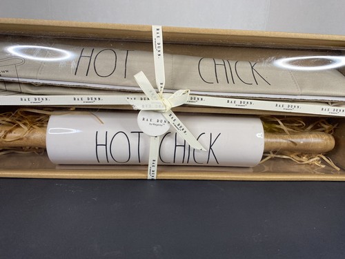 Rae Dunn gift set rolling pin and apron Hot Chick | eBay