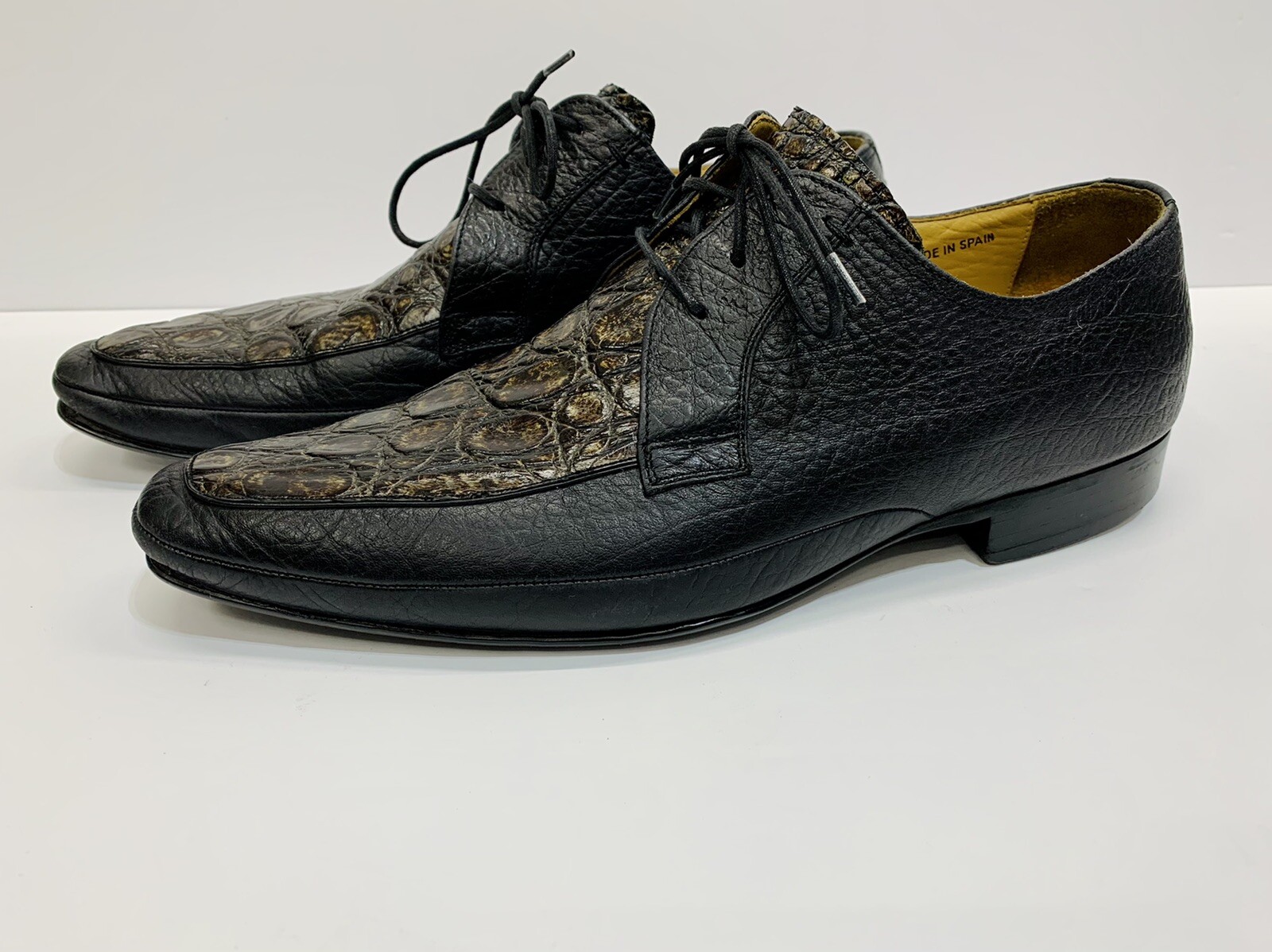 City Slicker Black Gator Dress Shoes - Size 8 Men's - Gem