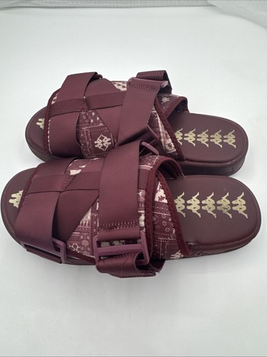 Kappa Authentic Nuuk Size 9-10 Slides Sandals Unisex Burgundy | eBay