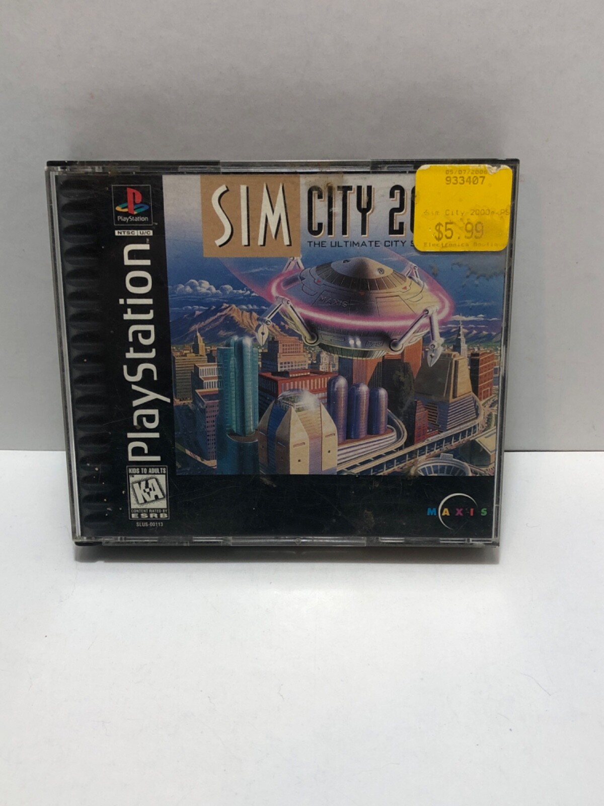 Sony PlayStation 1 PS1 Label Game: Sim City 2000