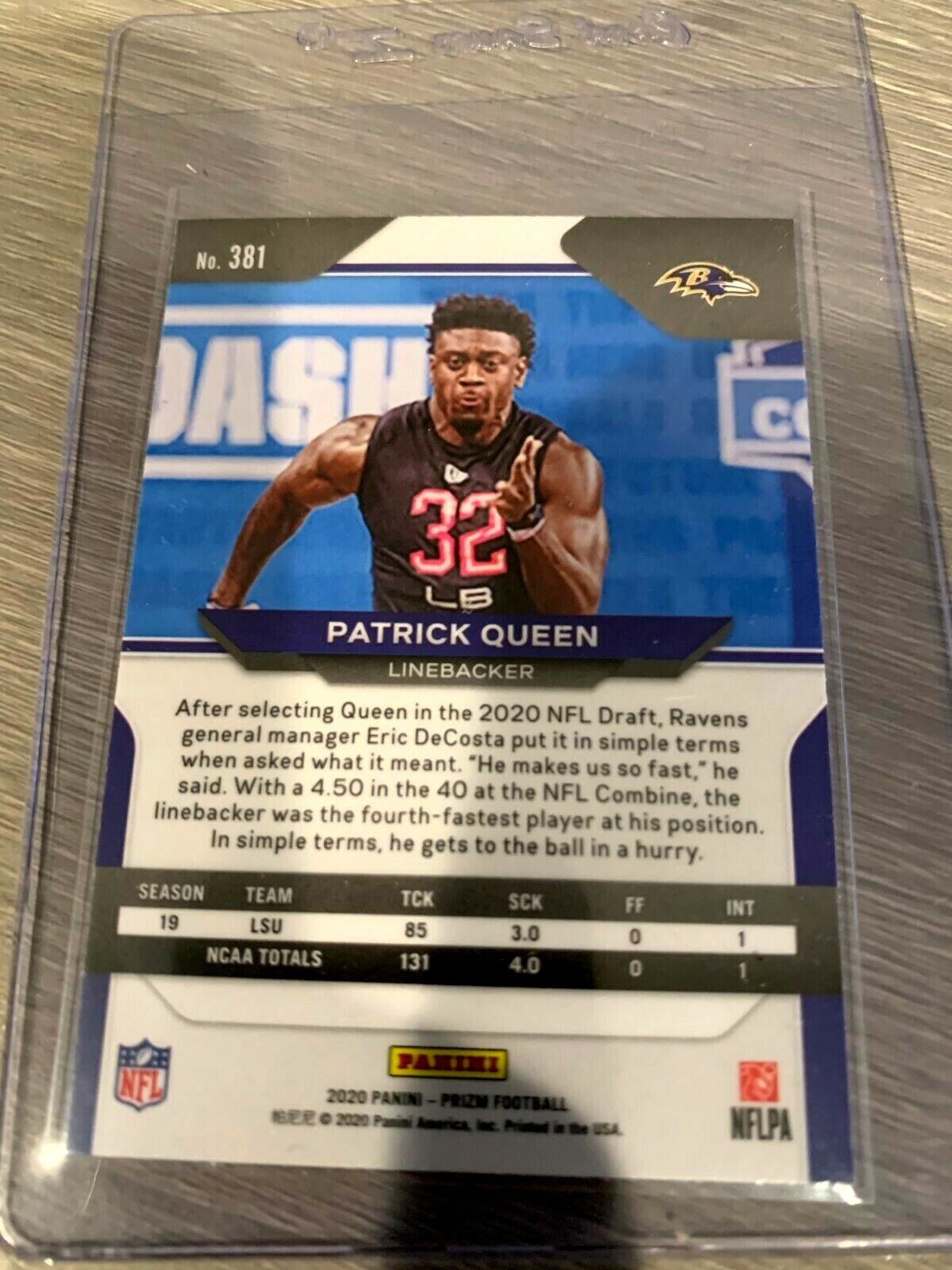 2020 Panini Prizm Patrick Queen Rookie #381 | eBay
