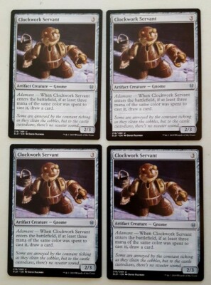 4x Clockwork Servant Throne of Eldraine MTG Magic the Gathering Playset ...