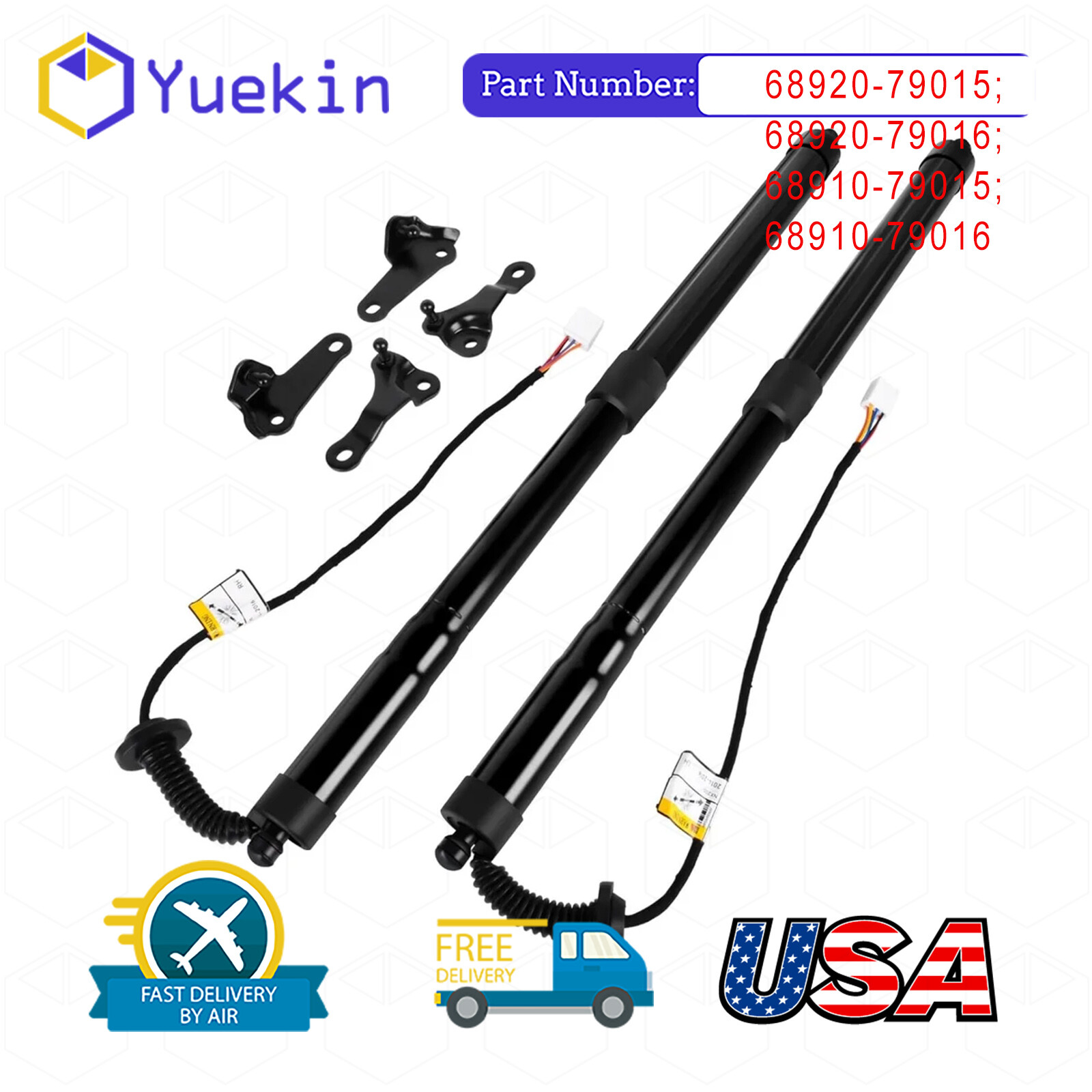 2X Rear Tailgate Power Hatch Lift Support for 2015-2017 Lexus NX200t ...