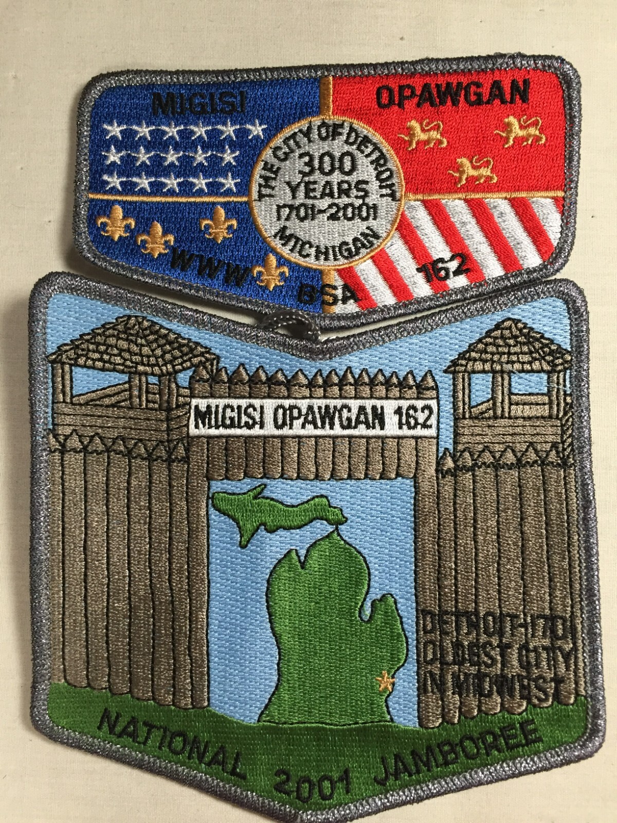 Migisi Opawgan OA Lodge 162 2001 National Jamboree 2Pc set Flap BSA ...