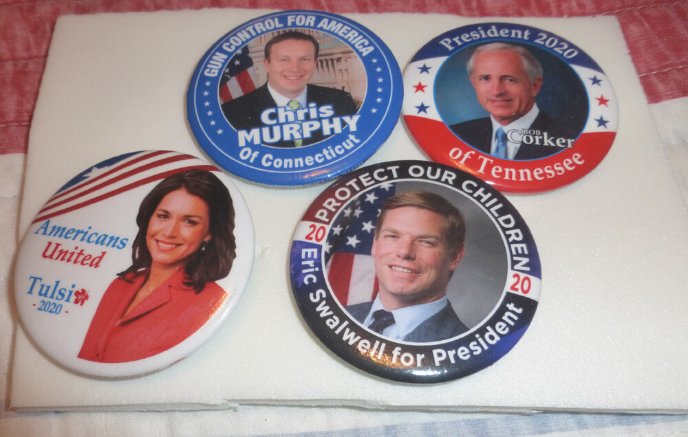 2020 Murphy Swalwell Corker Tulsi Gabbard Campaign Buttons Pins ...
