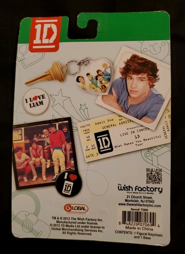 One Direction 1D LIAM Keychain Figure Key Chain w/ Base & Blu-ray DVD ...