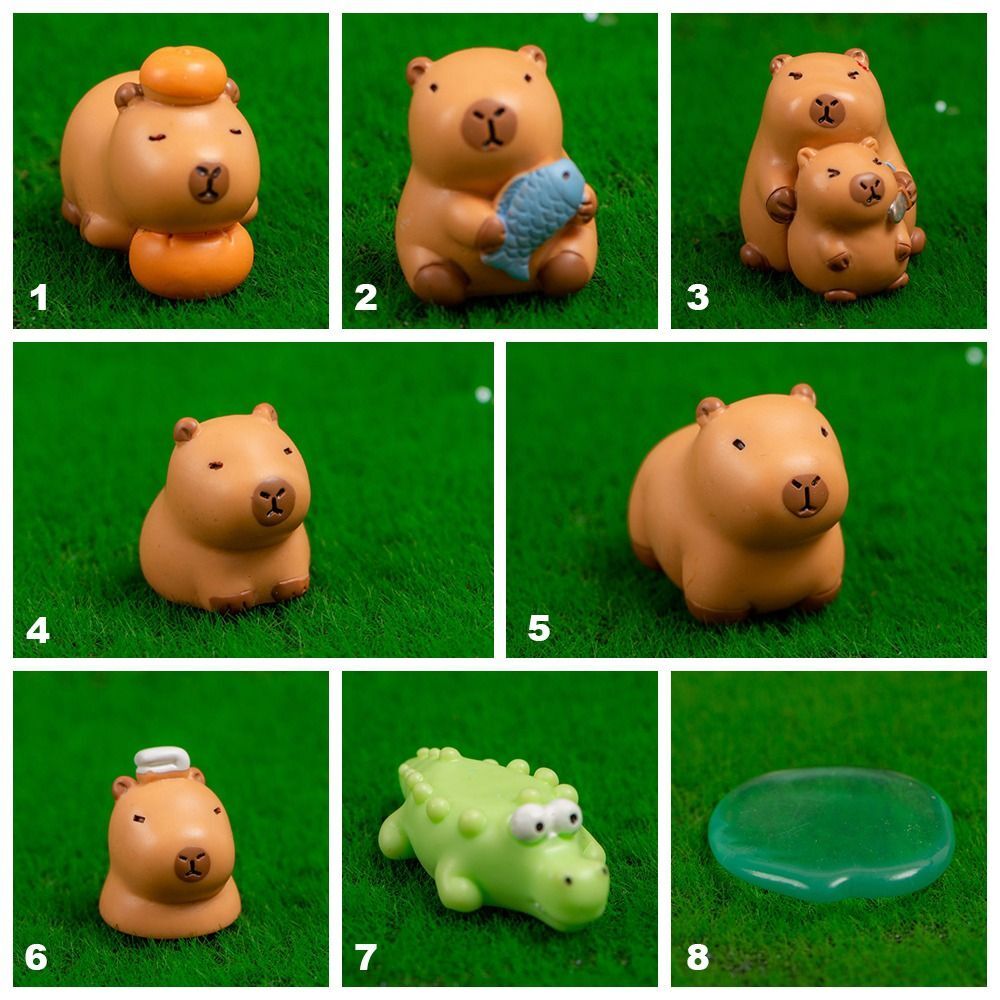DIY Miniature Capybara Figurines Mini Animals Figurine Party Festival ...