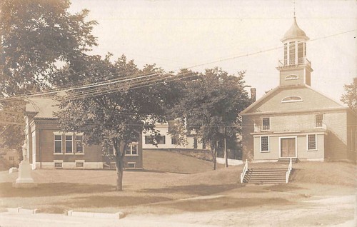 MEREDITH, NH, LIBRARY, SOLDIERS MONUMENT, BAPTIST CHURCH REAL PHOTO PC ...