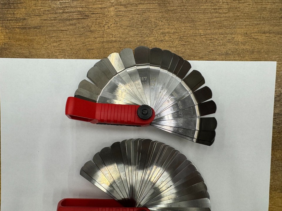 Snap-on Tools USA NEW RED 2pc Offset 45° & Straight Feeler Gauge Blade ...