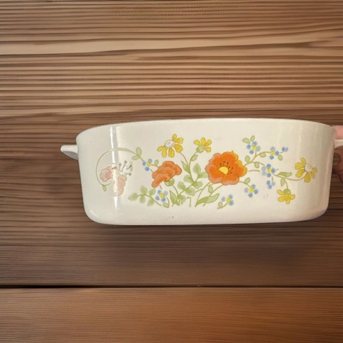 CORNINGWARE Rare Vintage wildflower STAMPED A-2-B 2 Quart casserole ...