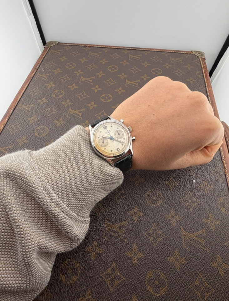Fludo Vintage Chronograph Military Landeron Caliber Swiss Made | eBay