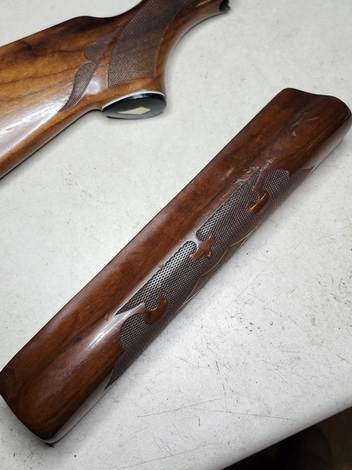 Vtg Remington 1100 12ga Walnut Stock & Forend Early Fleur De Lis ...