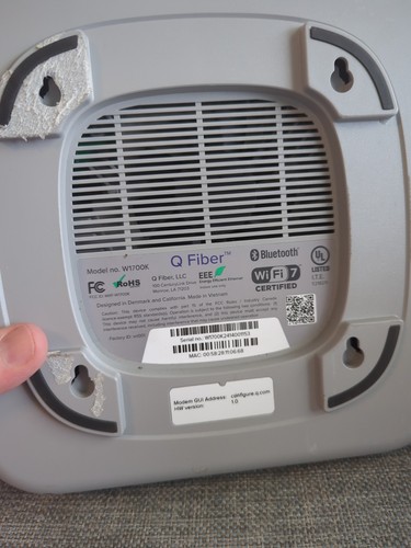 Quantum Fiber W1700K Modem with Power Cord In Great Shape for sale ...