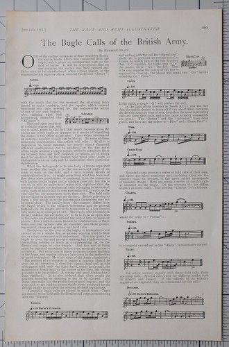 1901 PRINT BUGLE CALLS OF THE BRITISH ARMY SHEET MUSIC | eBay