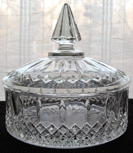 Indiana Glass Clear Princess Covered Candy Box | eBay