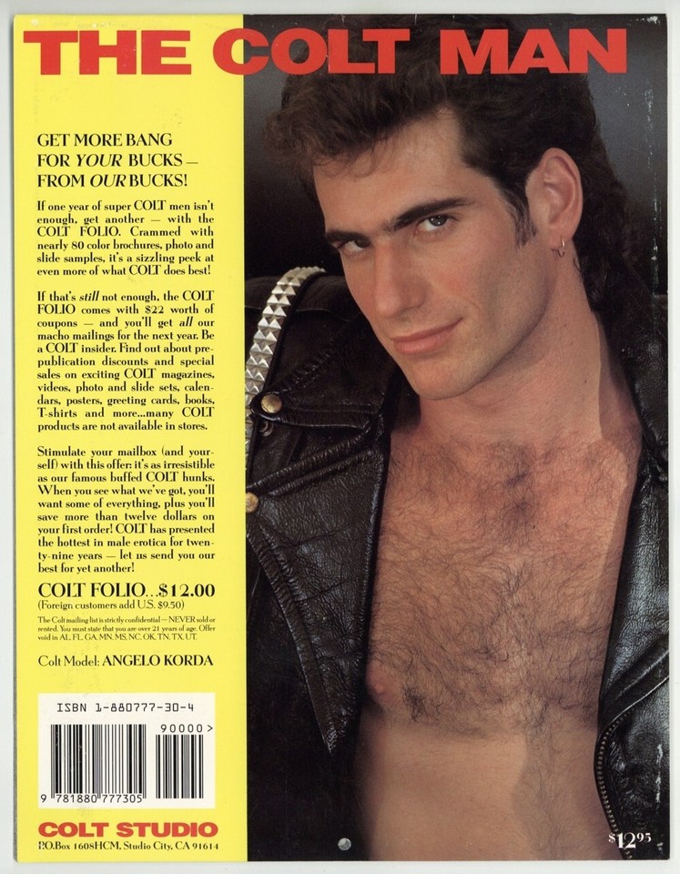 Colt Hairy Chested Men 1996 John Pruitt, Mike Pereyra Gay Magazine ...