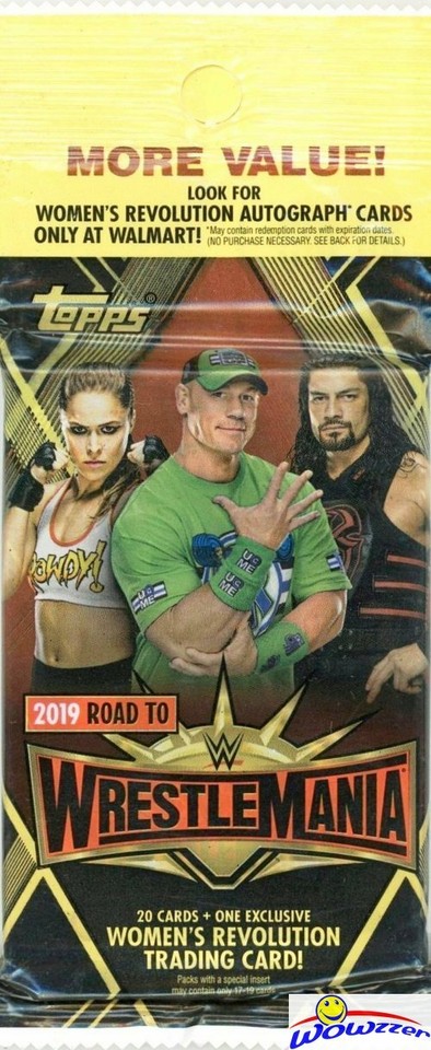 (10) 2019 Topps WWE Road to Wrestlemania HUGE Factory Sealed FAT PACK ...