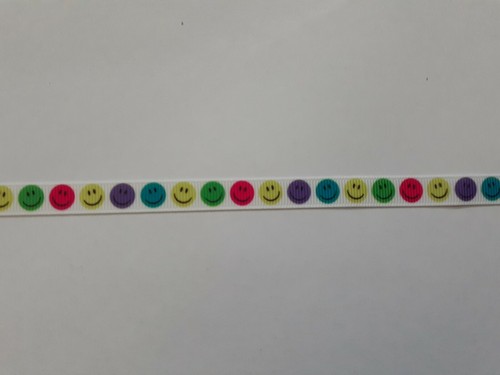 Smiley Face Ribbon 9mm wide | eBay