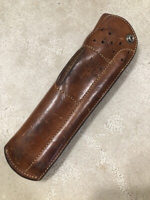 Vintage Bianchi 129 Brown Leather Cross Draw Holster Right handed 10.75 ...