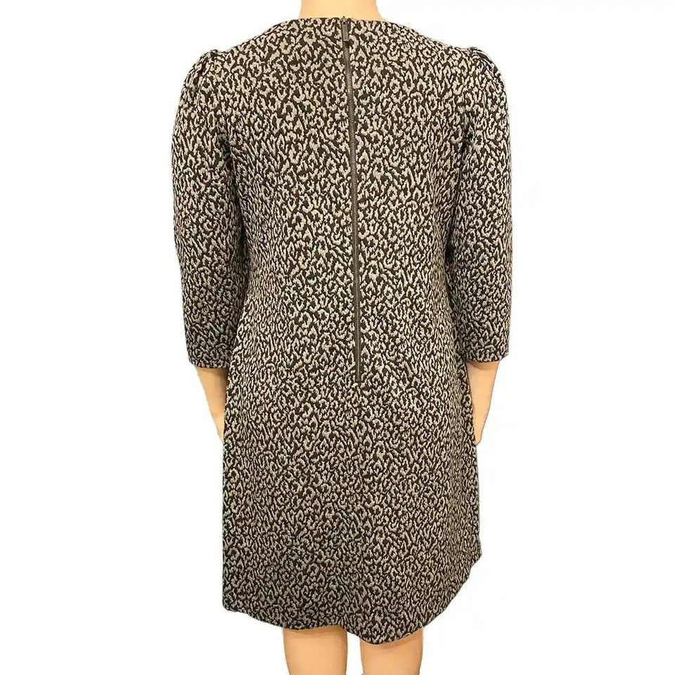 Calvin Klein Black and Tan Abstract Print Shift Dress | eBay