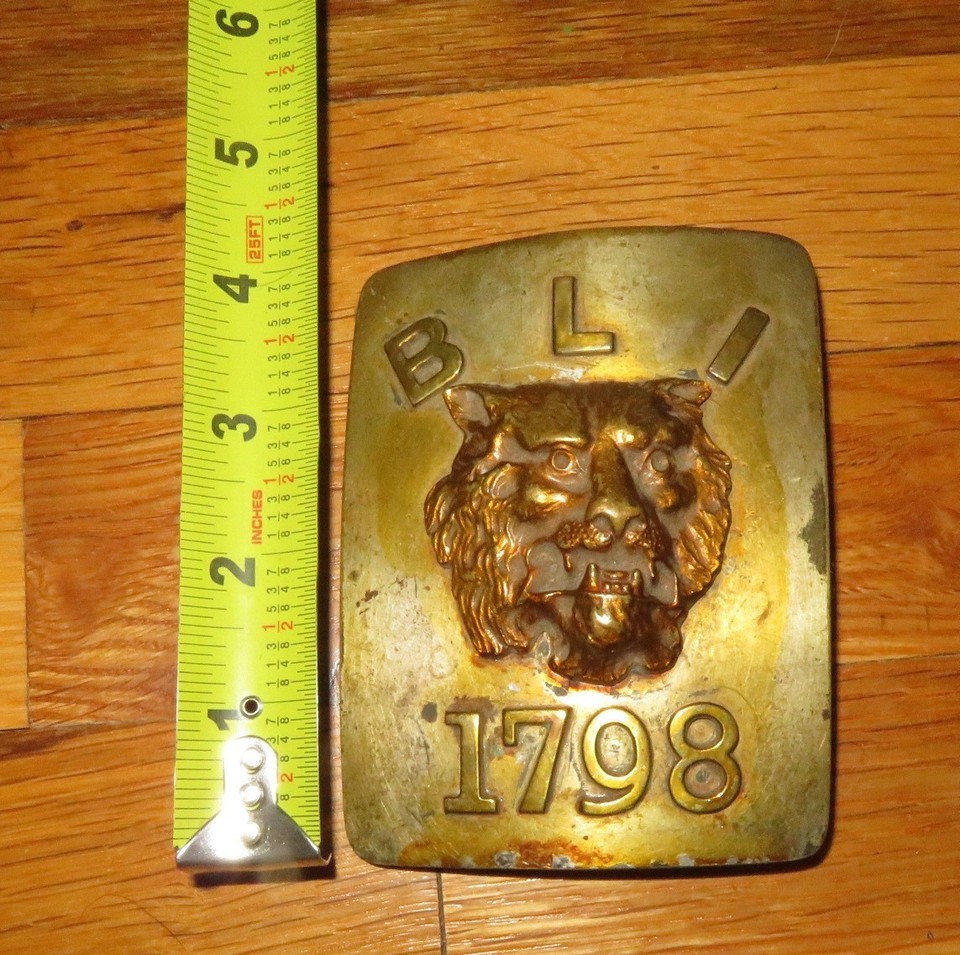 1840-1860 BOSTON LIGHT INFANTRY MILITARY SHOULDER BELT PLATE PRE CIVIL ...