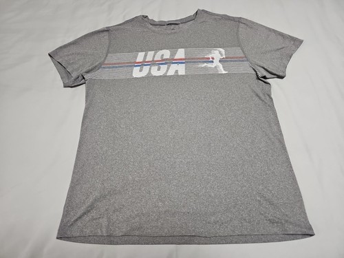 Marine Layer Weekend Sport USA Torch Runner Athletic Gray TShirt SZ ...