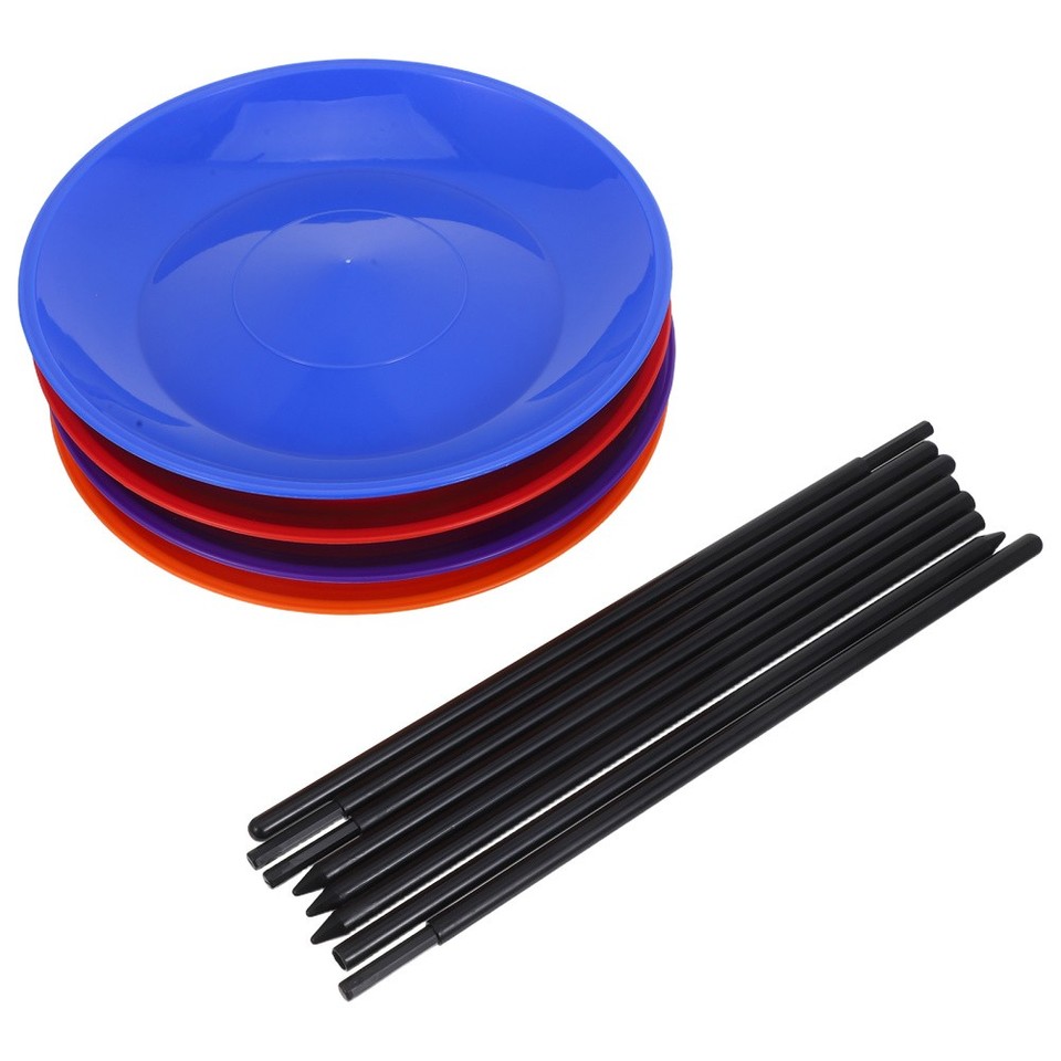 4 Pcs Spinning Juggling Disk Hobby Plate Set Circus Act Plates Prop ...