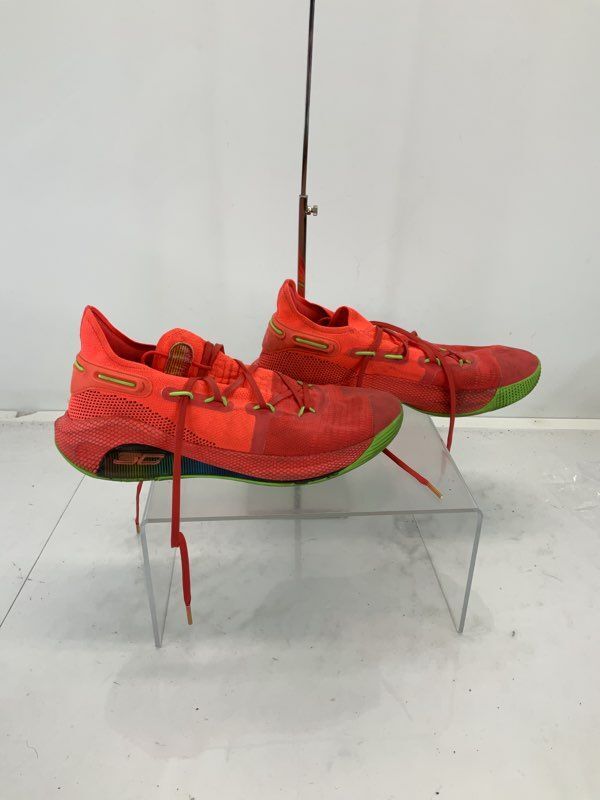 Under Armour Curry 6 Roaracle Red & Green Lace-Up Basketball Shoes Size ...