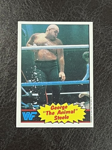 1985 Topps WWF George The Animal Steele #21 NM-MT Sharp! Rookie RC WWE ...