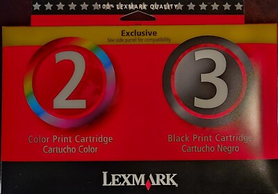 Lexmark #2 & #3 Printer Ink Cartridge Combo (Black/Color) New | eBay