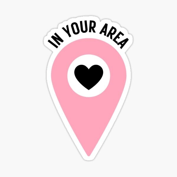 Black Pink Location In Your Area Pinpoint Map Fun Concert Vinyl Decal ...