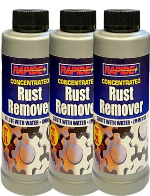 3 x Rapide Concentrated Rust Remover Liquid Dilute With Water - Immerse ...