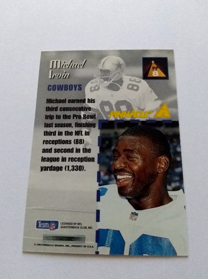 1994 Pinnacle Football Michael Irvin Pinnacle Performer Insert #PP8 HOF ...