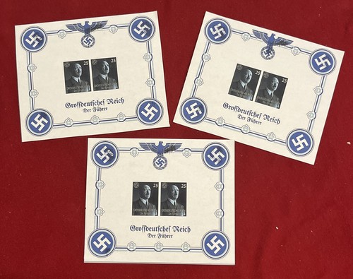 ADOLF HITLER GUERNSEY Souvenir Stamp sheet WW2 German WWII Nazi Germany ...