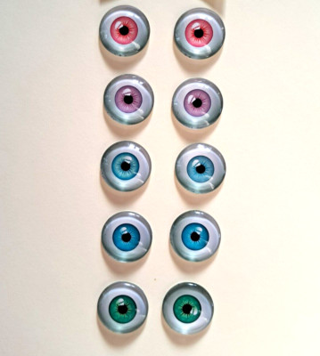 1 x PAIR 30 mm STICKY FLAT BACKED ACRYLIC EYES FOR CRAFTING VARIOUS ...
