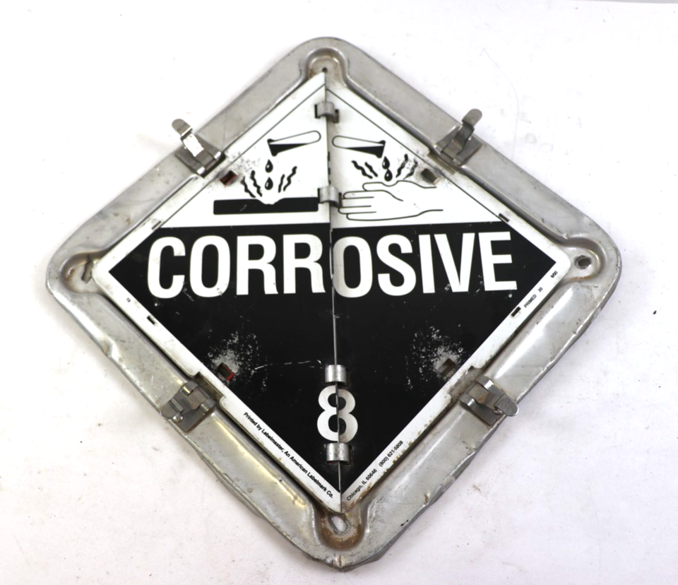 HAZMAT FLIP PLACARD 9 in 1 SIGNS HAZARD Semi Truck Safety Warning 12 ...