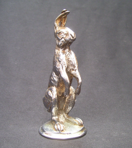 VINTAGE 1930s ALVIS HARE RADIATOR CAP CAR MASCOT~ORIG AEL PRE WAR HOOD ...