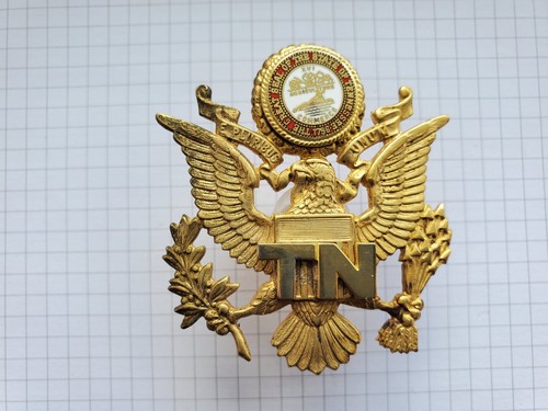 THE GREAT SEAL OF THE STATE OF TENNESSEE CAP BADGE EAGLE RARE | eBay