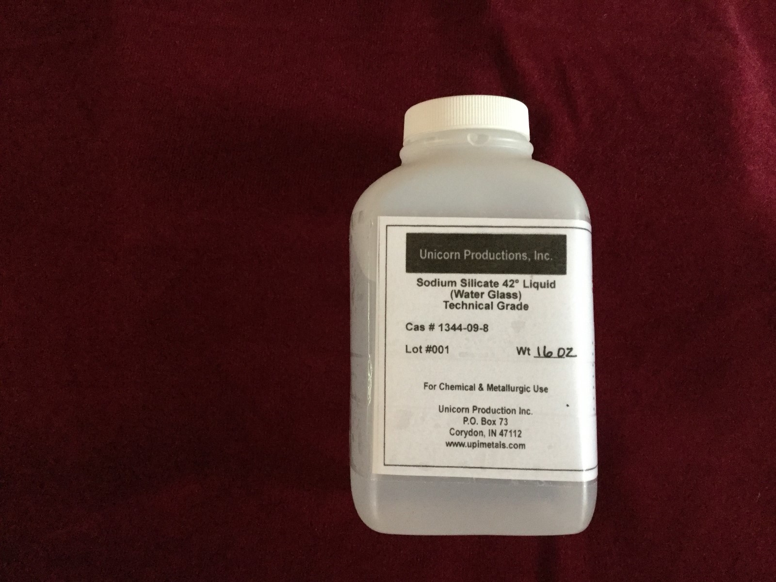Sodium Silicate ('42 baume' liquid solution) ('water glass') 8 oz (NOT ...
