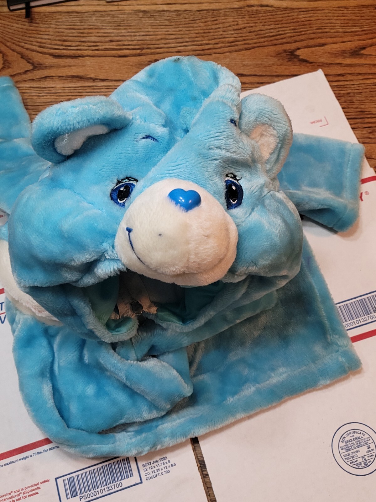 CARE BEARS Blue Trophy Bear Hooded Plush Halloween Co… - Gem