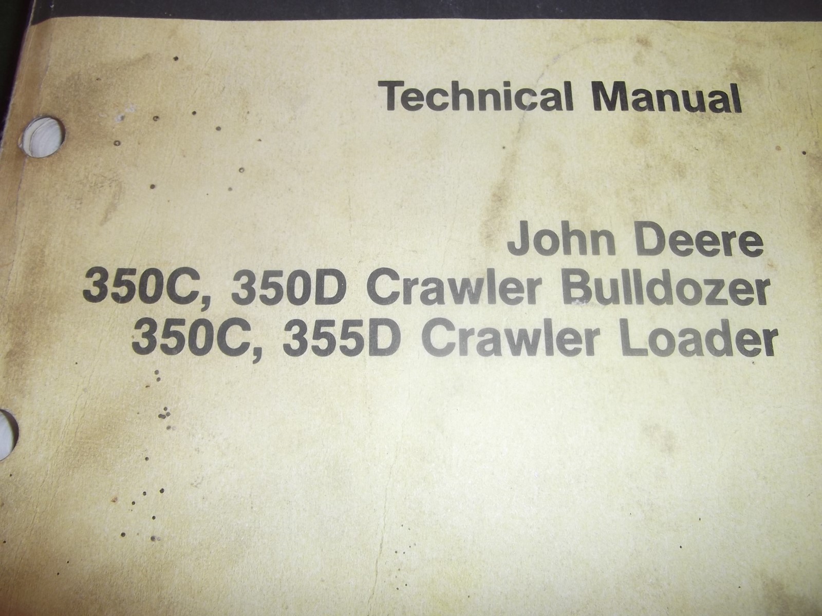 JOHN DEERE 350C 350D 355D DOZER TECHNICAL SERVICE SHOP REPAIR MANUAL ...