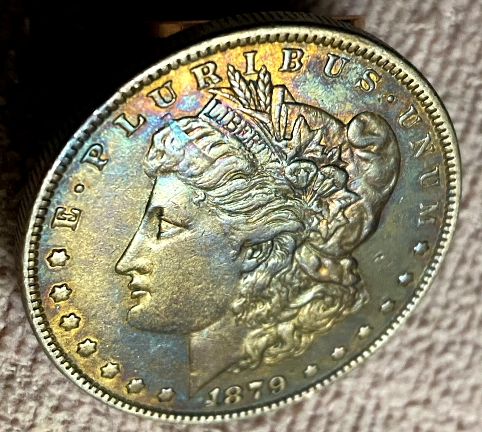 1879 BEAUTIFULLY TONED MORGAN SILVER DOLLAR | eBay